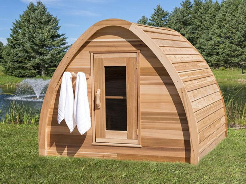 Best Mini POD Outdoor Clear Red Cedar Sauna – SAUNASNET